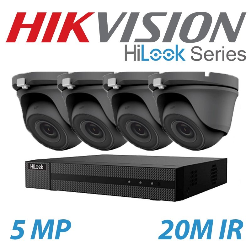 4 Channel CCTV Kit: Hikvision 4CH Kit with BNC Cables ∙ Doris CCTV