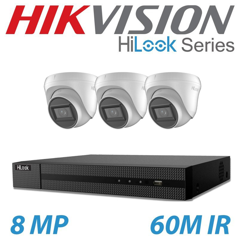 4 Channel CCTV Kit: Hikvision 4CH Kit with BNC Cables ∙ Doris CCTV