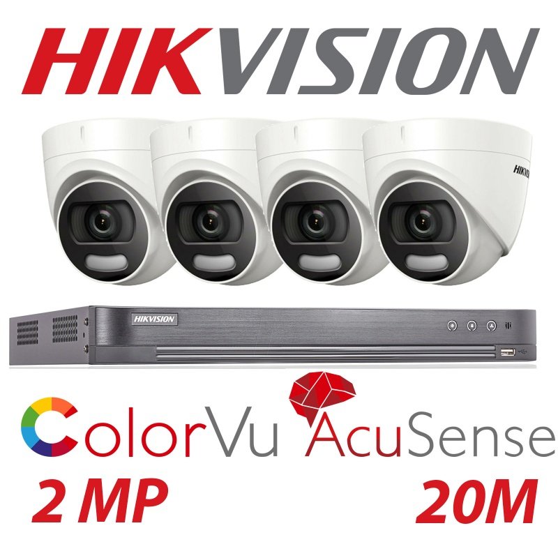 4 Channel CCTV Kit: Hikvision 4CH Kit with BALUNS + PSUs ∙ Doris CCTV