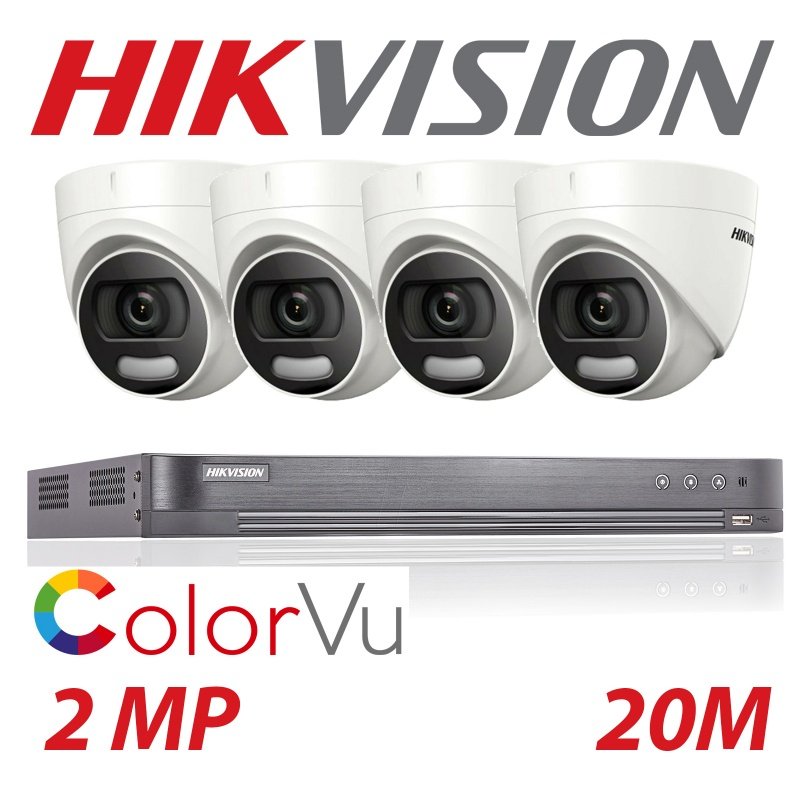 4 Channel CCTV Kit: Hikvision 4CH Kit with BNC Cables ∙ Doris CCTV