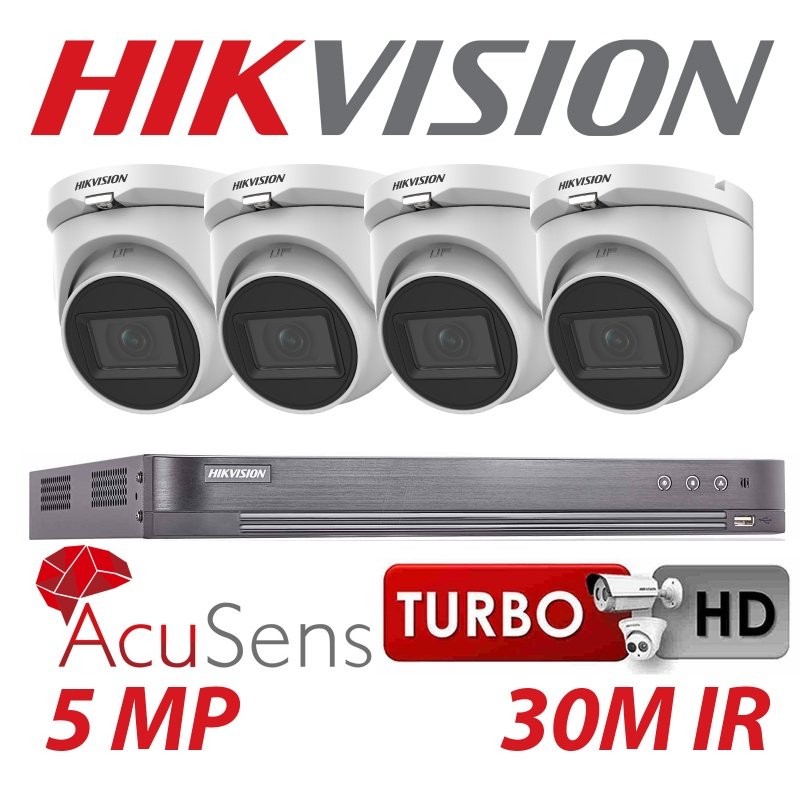 4 Channel CCTV Kit: Hikvision 4CH Kit with BALUNS + PSUs ∙ Doris CCTV