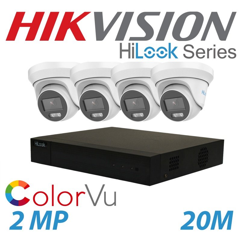 4 Channel CCTV Kit: Hikvision 4CH Kit with BALUNS + PSUs ∙ Doris CCTV