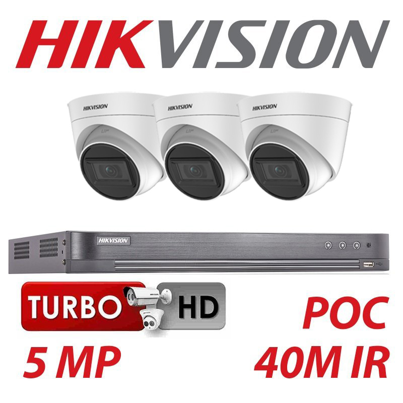 4 Channel CCTV Kit: Hikvision 4CH Kit with BNC Cables ∙ Doris CCTV
