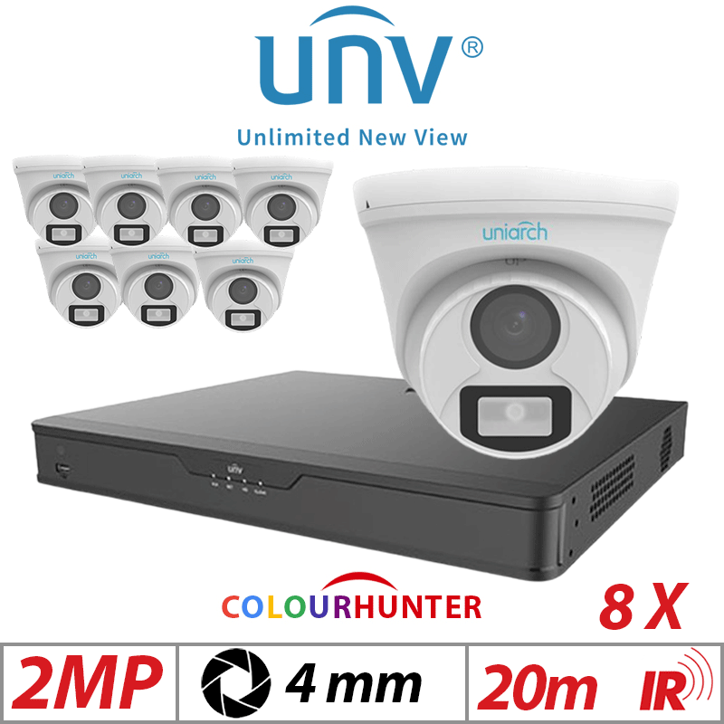 8 Channel CCTV Kit: Hikvision 8CH Kit with BNC Cables ∙ Doris CCTV