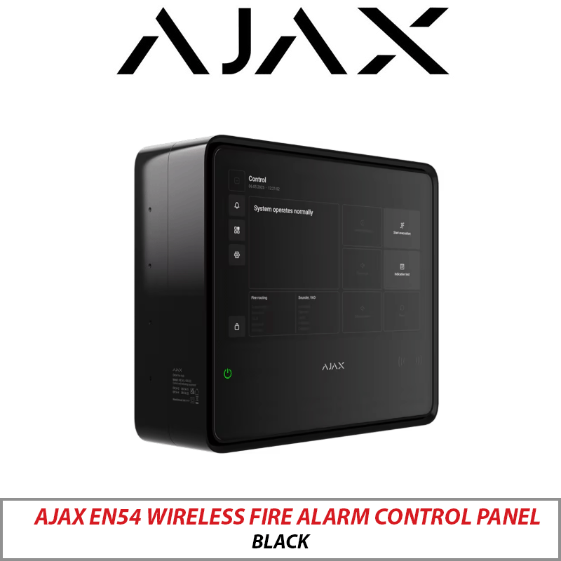 AJAX EN54 WIRELESS FIRE ALARM CONTROL PANEL BLACK AJAX-125733-BLACK ∙ ...