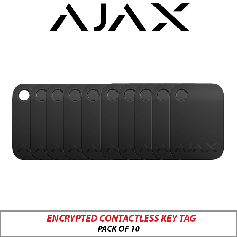 AJAX ENCRYPTED CONTACTLESS KEY TAG FOR KEYPAD PACK OF 10 BLACK AJAX ...