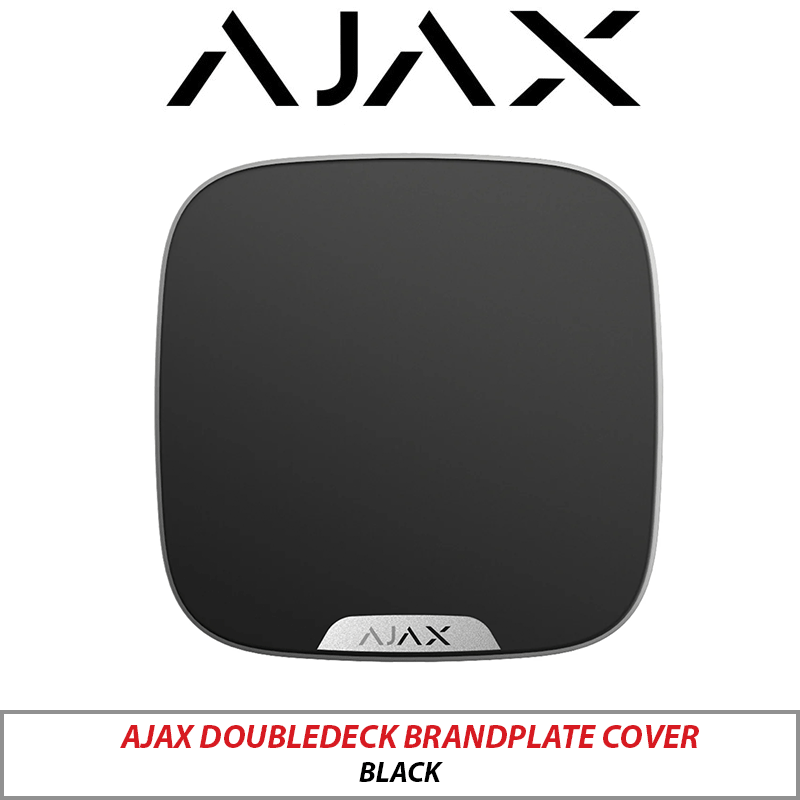 AJAX DOUBLEDECK BRANDPLATE COVER - BLACK AJAX-39278-PK1-BLACK ∙ Doris CCTV