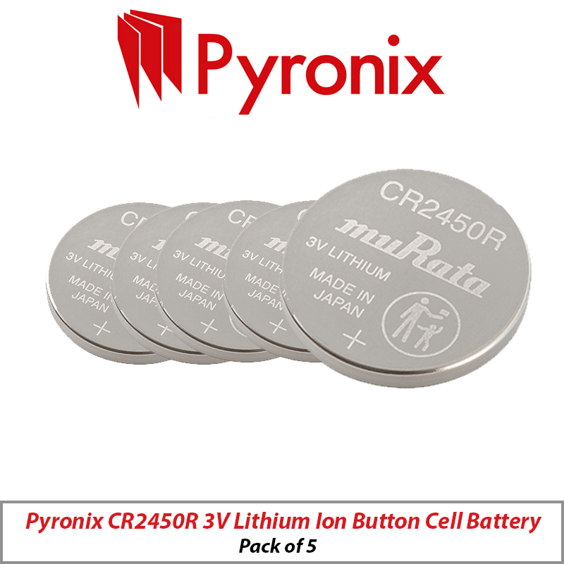 Pyronix 3V Lithium Ion Button Cell Battery pack of 5 - BATT-CR2450R ∙ ...