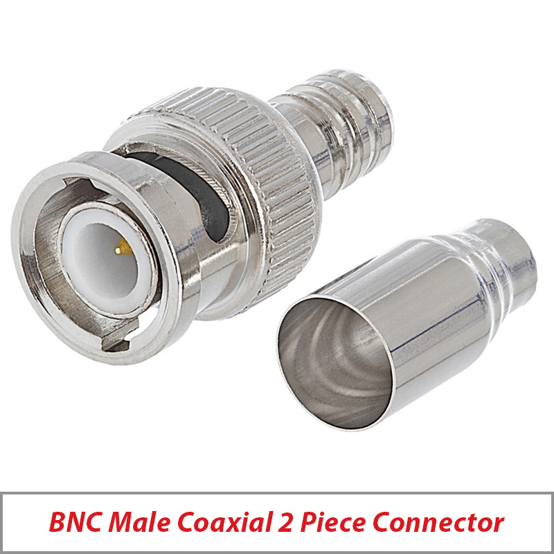 CCTV BNC COAXIAL 2 PIECE BNC MALE CRIMP FOR HD TVI, AHD AND CVI CAMERAS ...