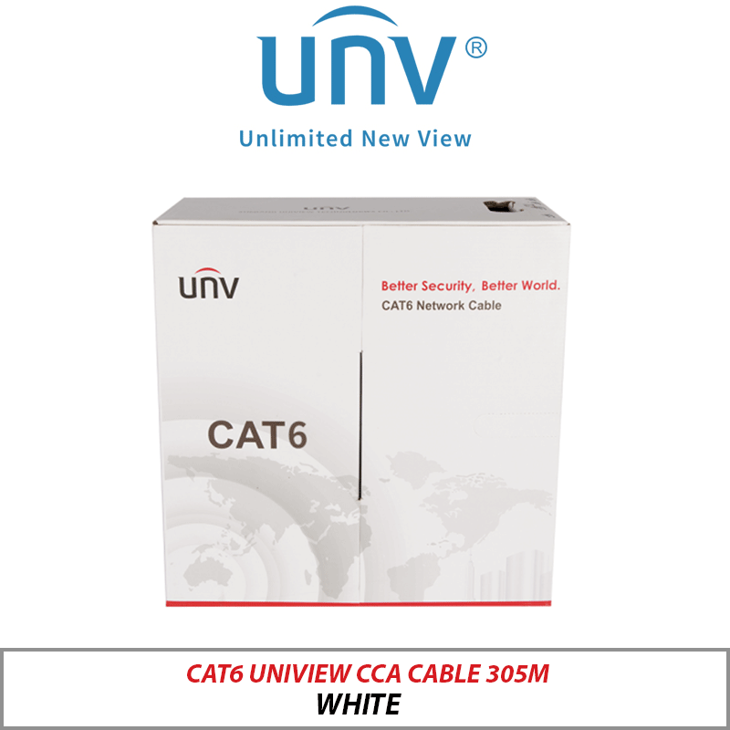 CAT6 UNIVIEW CCA CABLE 305M WHITE CAB-LC3100B-CCA-IN ∙ Doris CCTV