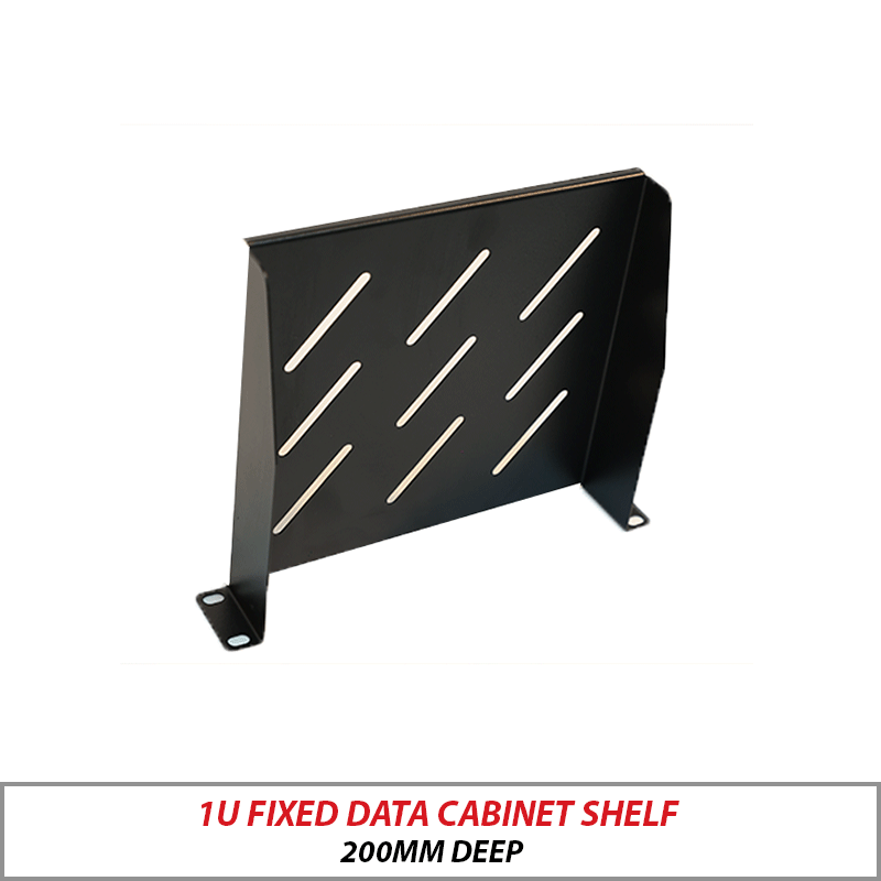 1U FIXED VENTED DATA CABINET SHELF 200MM DEEP - CABINET-FIX-SHELF-200 ∙ ...