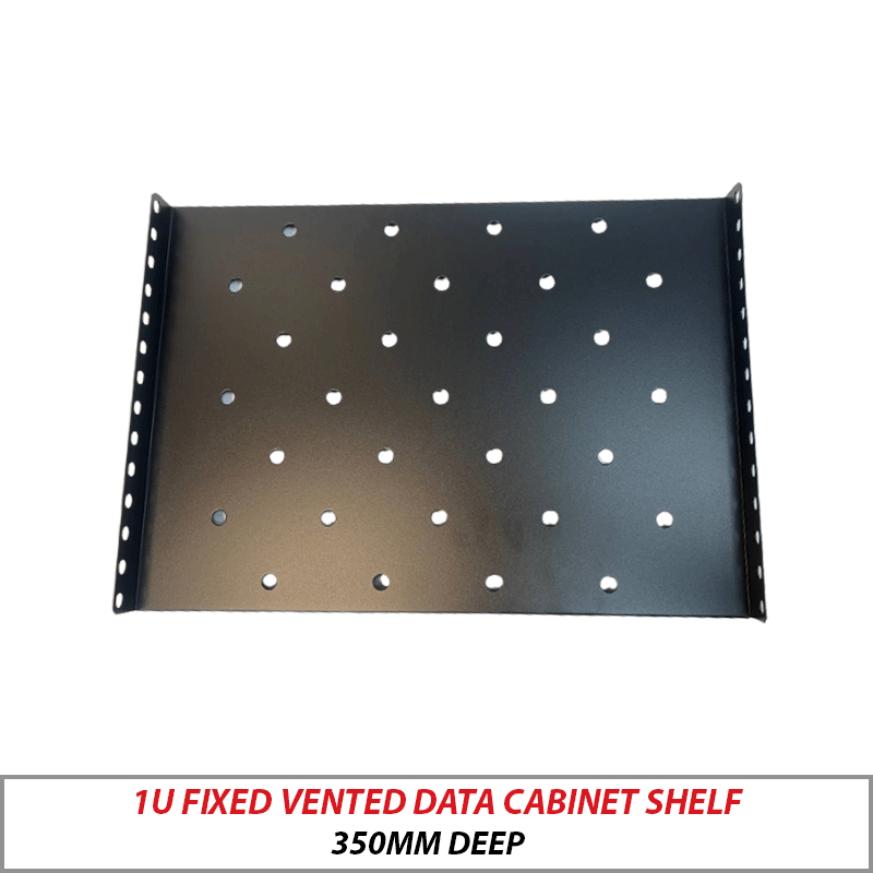 1U FIXED VENTED DATA CABINET SHELF 350MM DEEP - CABINET-FIX-SHELF-350 ∙ ...