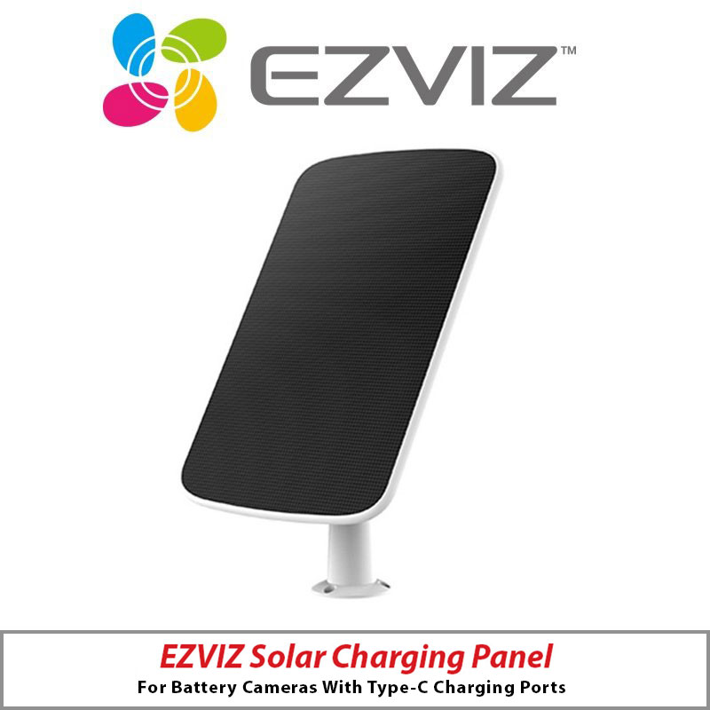 EZVIZ SOLAR CHARGING PANEL FOR BATTERY CAMERAS WITH TYPE-C CHARGING ...