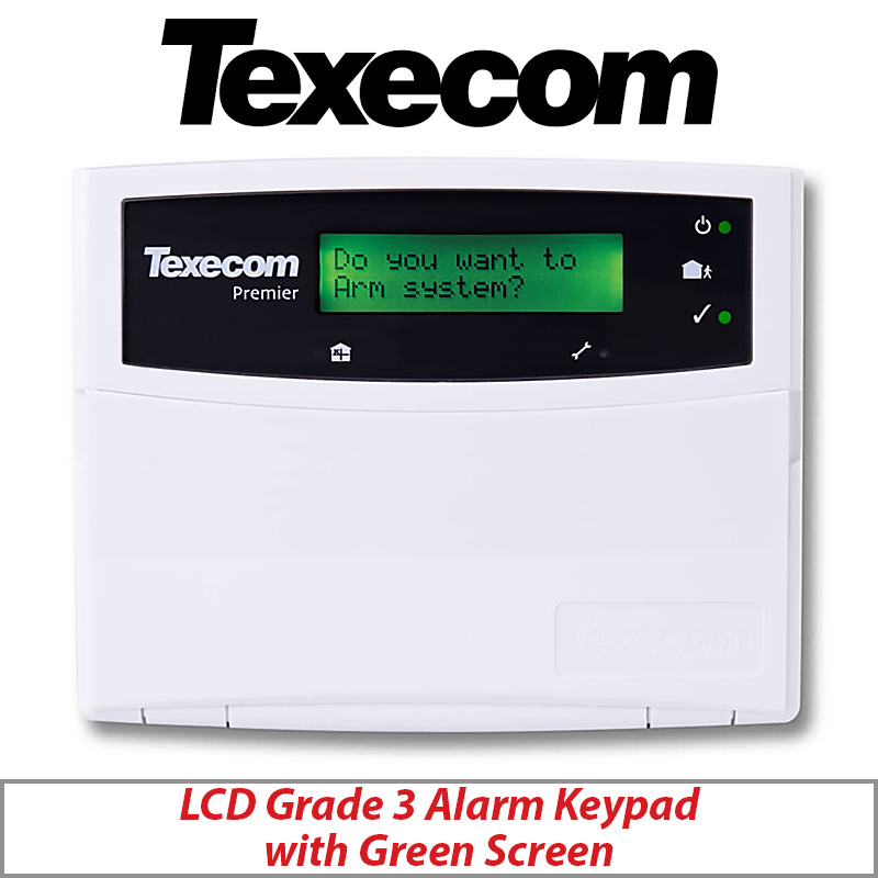 TEXECOM DBA-0001 ALARM KEYPAD WITH GREEN LCD SCREEN GRADE 3 ∙ Doris CCTV