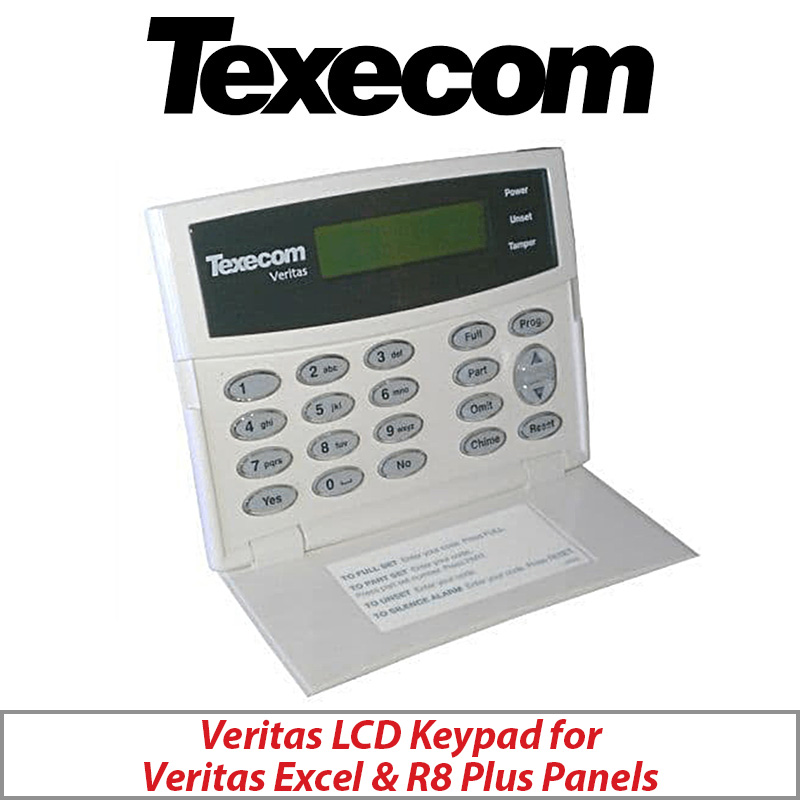 TEXECOM VERITAS DCB-0001 LCD KEYPAD FOR VERITAS EXCEL AND R8 PLUS ...