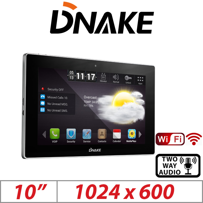 DNAKE 10" Android Indoor Monitor, Wi-Fi TFT LCD (904M-S3) ∙ Doris CCTV