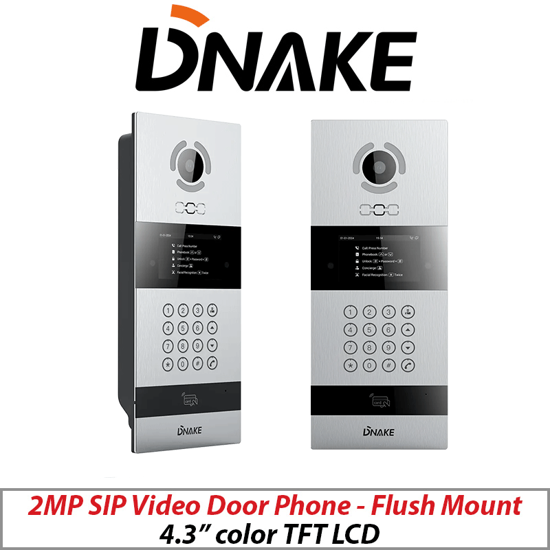 2MP DNAKE 4.3 INCH SIP VIDEO DOOR PHONE FLUSH MOUNT DNAKE-B613-2 ∙ ...