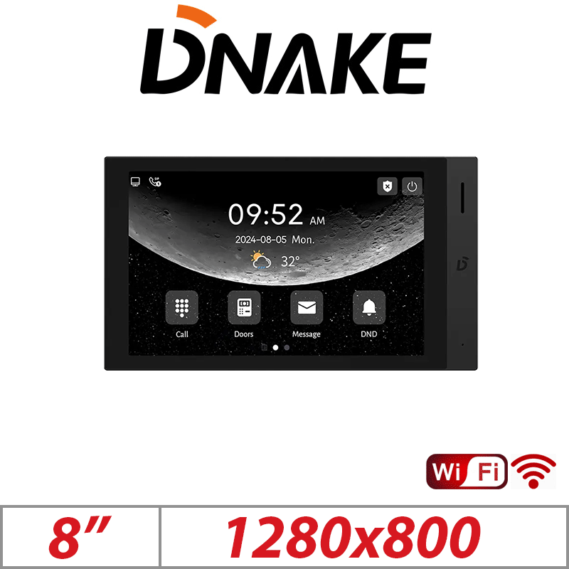 DNAKE 8" Android Indoor Monitor, Wi-Fi Smart Home Intercom (H616W) ∙ Doris CCTV