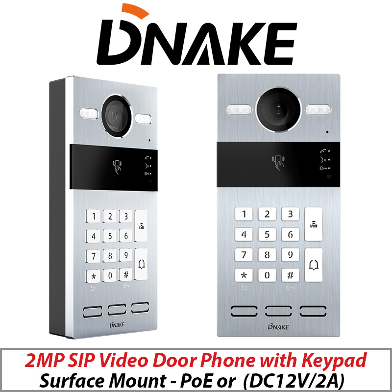 DNAKE 2MP Smart SIP Door Phone with Keypad, Surface Mount (S213K/S) ∙ ...