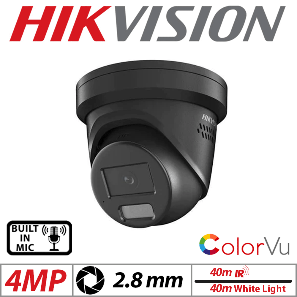 4MP 16CH HIKVISION IP KIT - 8X COLORVU FIXED TURRET IP NETWORK CAMERA WITH BUILT-IN MIC & SMART ...