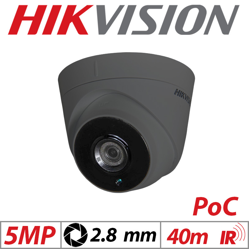 5MP HIKVISION POC SYSTEM 3X CAMERAS WITH BNC CABLE KIT GREY ∙ Doris CCTV