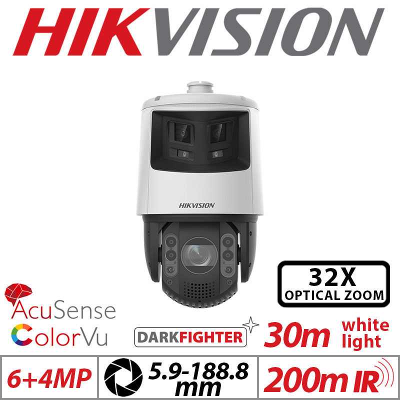 6+4MP HIKVISION COLORVU & IR NETWORK PANORAMIC & PTZ CAMERA DS ...