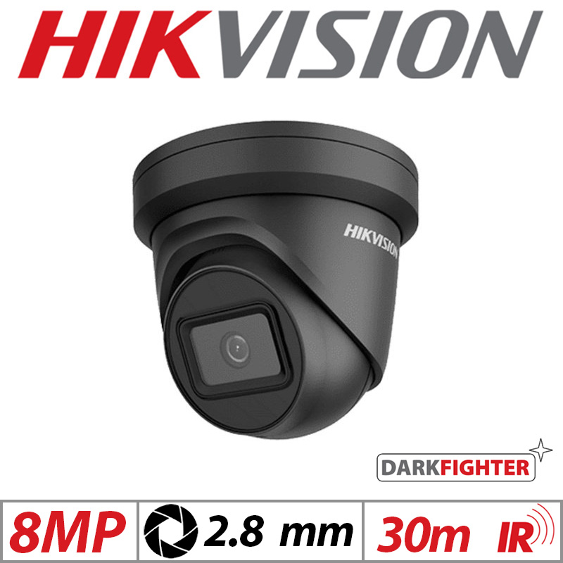 HIKVISION 8MP IP POE DOME TURRET DARKFIGHTER DS-2CD2385G1-I 2.8MM BLACK ...