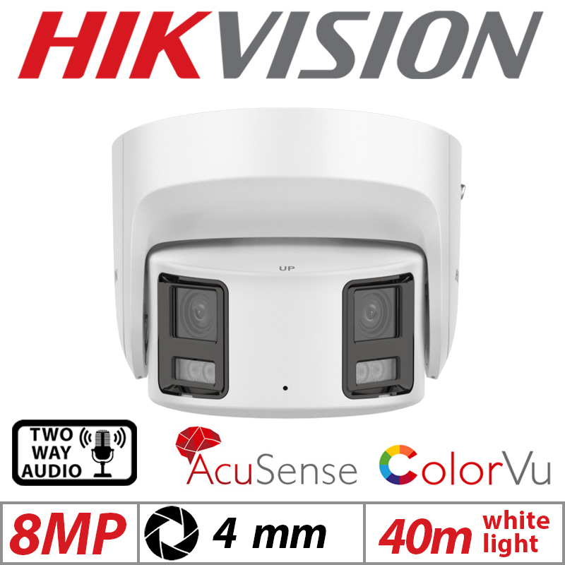 HIKVISION 8MP PANORAMIC COLORVU FIXED TURRET NETWORK CAMERA DS-2CD2387G2P-LSU/SL ∙ Doris CCTV