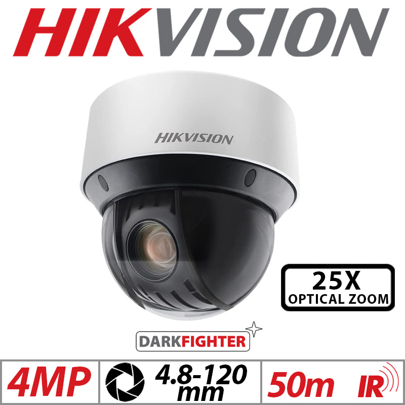 HIKVISION 25X ZOOM SMART TRACKING MINI VANDAL IP POE PTZ 4MP LOW LIGHT ...