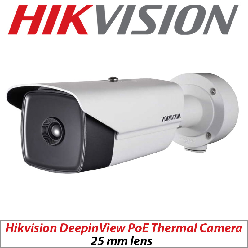 HIKVISION 25MM DEEP IN VIEW THERMAL NETWORK IP PoE BULLET CAMERA DS ...
