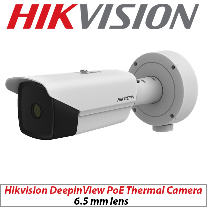 HIKVISION DEEP IN VIEW THERMAL NETWORK IP PoE BULLET CAMERA 6.5MM DS ...