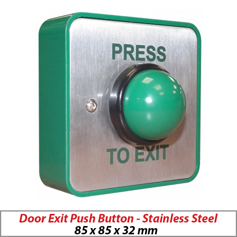 DOOR EXIT - RGL GREEN DOME MOMENTARY PRESS TO EXIT BUTTON WITH SURFACE ...