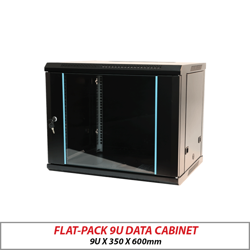DATA CABINET - FLAT-PACK WALL MOUNT DATA CABINET BLACK 9U-350 ∙ Doris CCTV