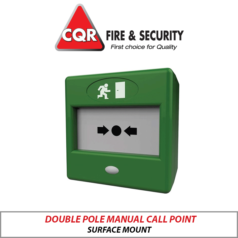 CQR DOUBLE POLE MANUAL CALL POINT, SURFACE MOUNT, GREEN FP3-GR ∙ Doris CCTV