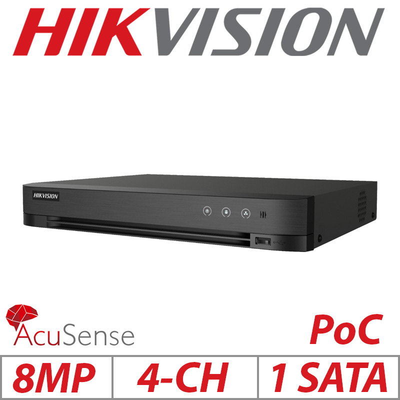 3K 4CH HIKVISION - 4X DUAL-LIGHT POC FIXED TURRET CAMERA 2.8MM WHITE DS ...