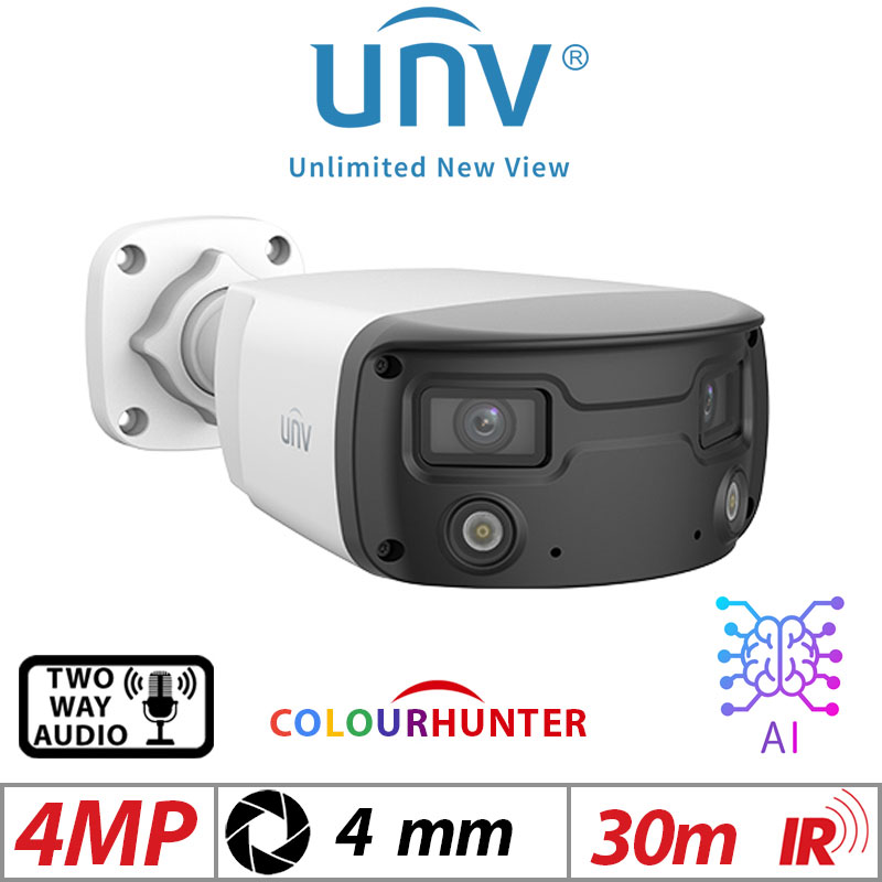 4MP UNIVIEW COLORHUNTER - 24/7 COLOUR - HD WIDE ANGLE FIXED BULLET NETWORK CAMERA WITH DEEP ...