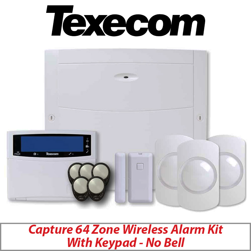 TEXECOM WIRELESS KIT KIT-1001 64-W WITH KEYPAD NO BELL ∙ Doris CCTV