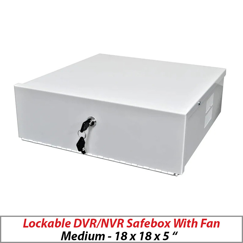 LOCKABLE DVR-NVR SAFEBOX WITH FAN - BEIGE MEDIUM ∙ Doris CCTV