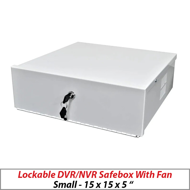 LOCKABLE DVR-NVR SAFEBOX WITH FAN - BEIGE SMALL ∙ Doris CCTV