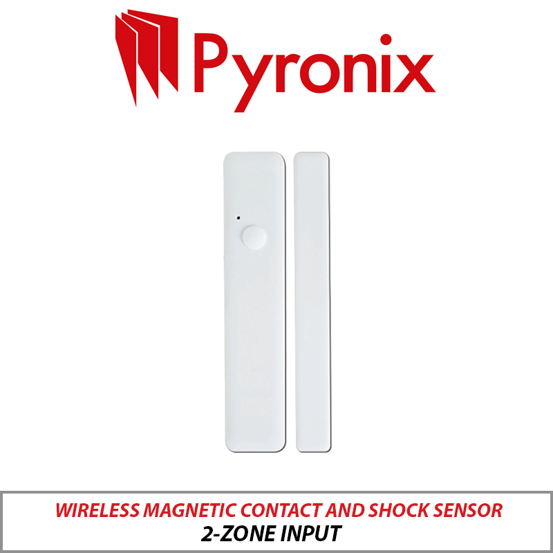 PYRONIX WIRELESS MAGNETIC CONTACT AND SHOCK SENSOR WITH 2-ZONE INPUT ...