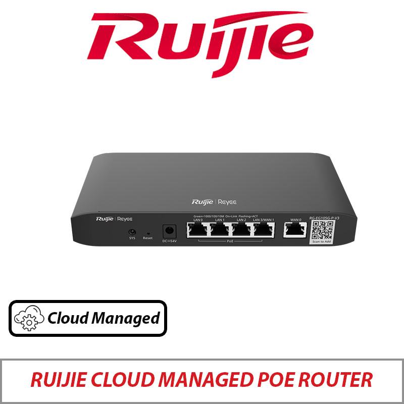 RUIJIE CLOUD MANAGED POE ROUTER RG-EG105G-P-V3 ∙ Doris CCTV