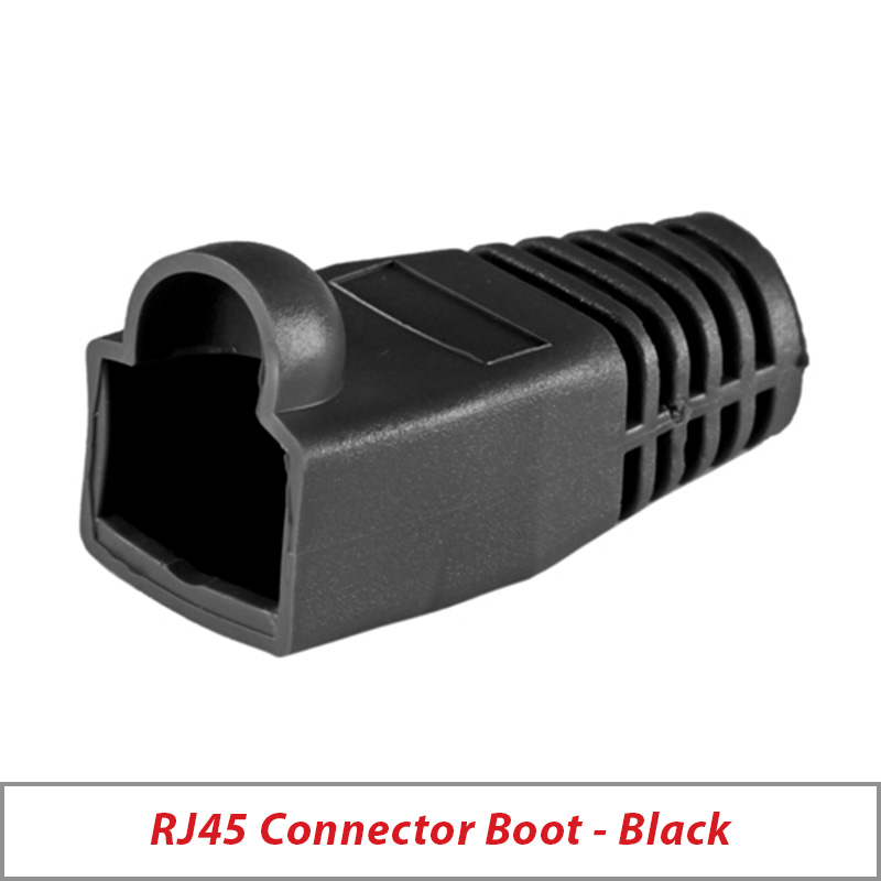 RJ45 CAT5-5e-6 CONNECTOR BOOT - BLACK ∙ Doris CCTV