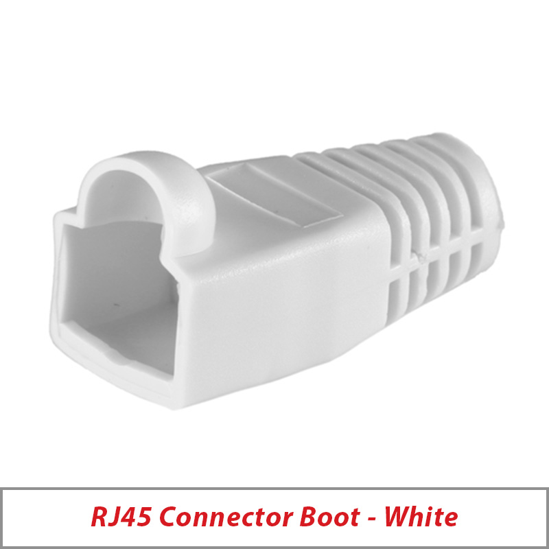 RJ45 CAT5-5e-6 CONNECTOR BOOT - WHITE ∙ Doris CCTV