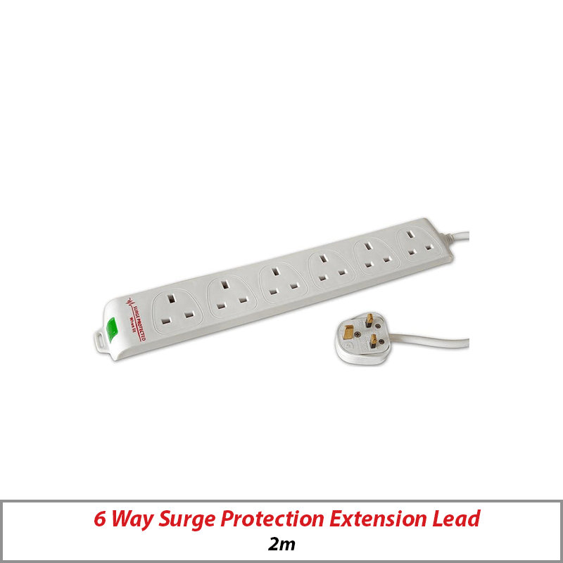 2M 6 WAY SURGE PROTECTION EXTENSION LEAD TX602 ∙ Doris CCTV