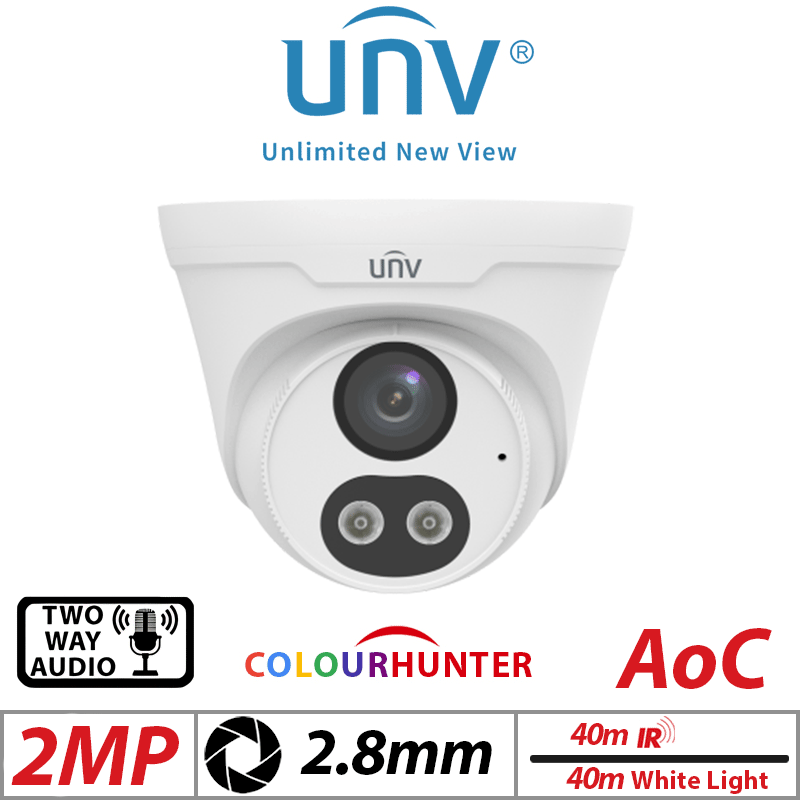 UNIVIEW 2MP TURRET ANALOG CAMERA – SMART DUAL LIGHT TWO-WAY AUDIO, 2 ...