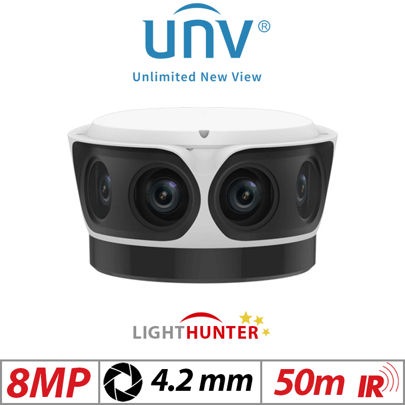 Uniview 8MP Panoramic Network Camera – Lighthunter, 180° OmniView, 4× ...