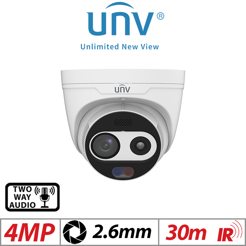 Uniview 4MP Thermal & Optical Network Camera – Dual-Spectrum, 2.6mm ...