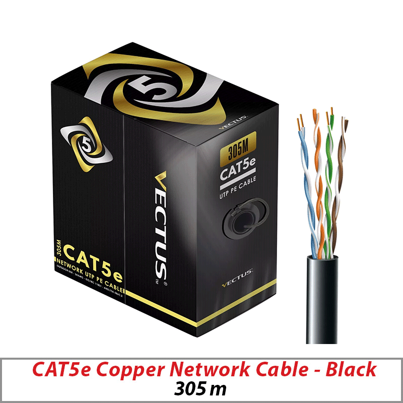 xeLAN CAT 5E NETWORK INDOOR/OUTDOOR UTP RJ45 LAN SOLID COPPER CABLE ...