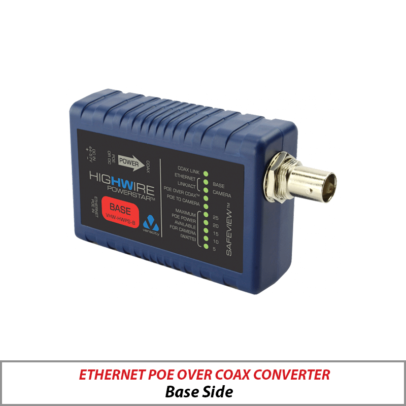 ETHERNET POE OVER COAX CONVERTER - BASE SIDE VHW-HWPS-B ∙ Doris CCTV